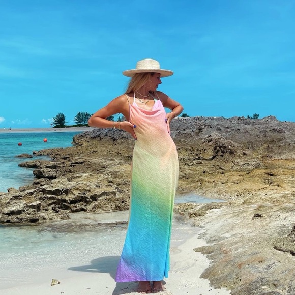 Pitusa | Swim | Pitusa Cowl Neck Ombre Dress | Poshmark